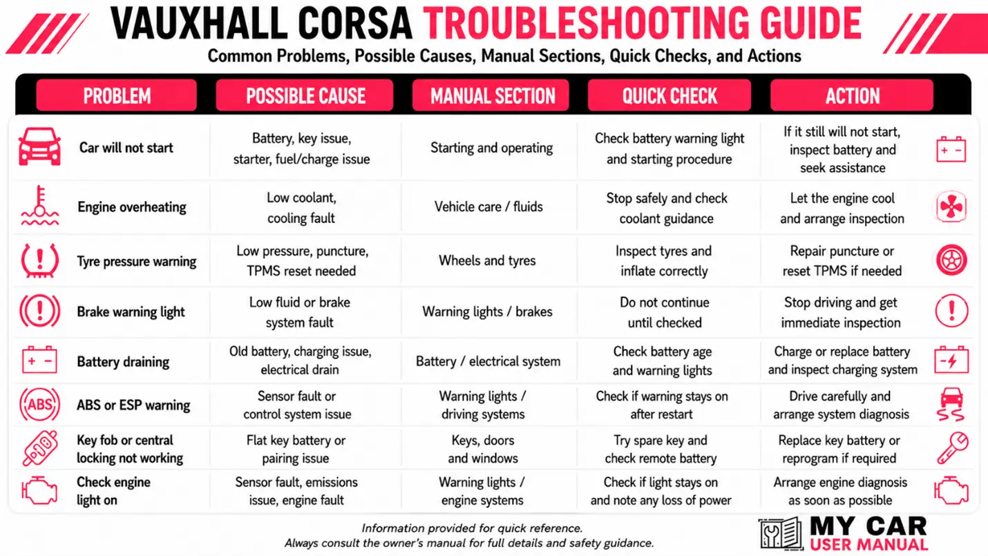 Vauxhall Corsa Owner’s Manual PDF | View and Download Free
